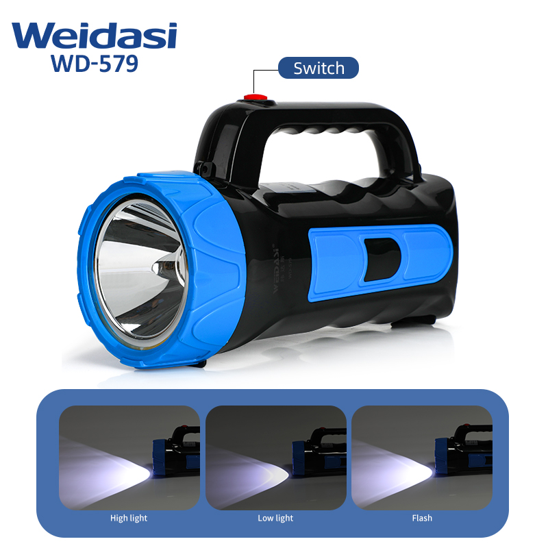 Portable LED Rechargeable Searchlights Powerful Emergency Flashlight ...