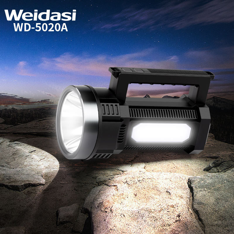 LED Rechargeable Searchlight Powerful Flashlight Outdoor Lighting long ...
