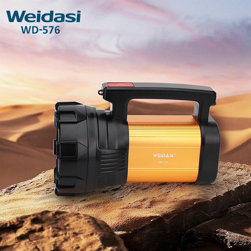 High power handled powerful rechargeable LED searchlights camping lamp ...