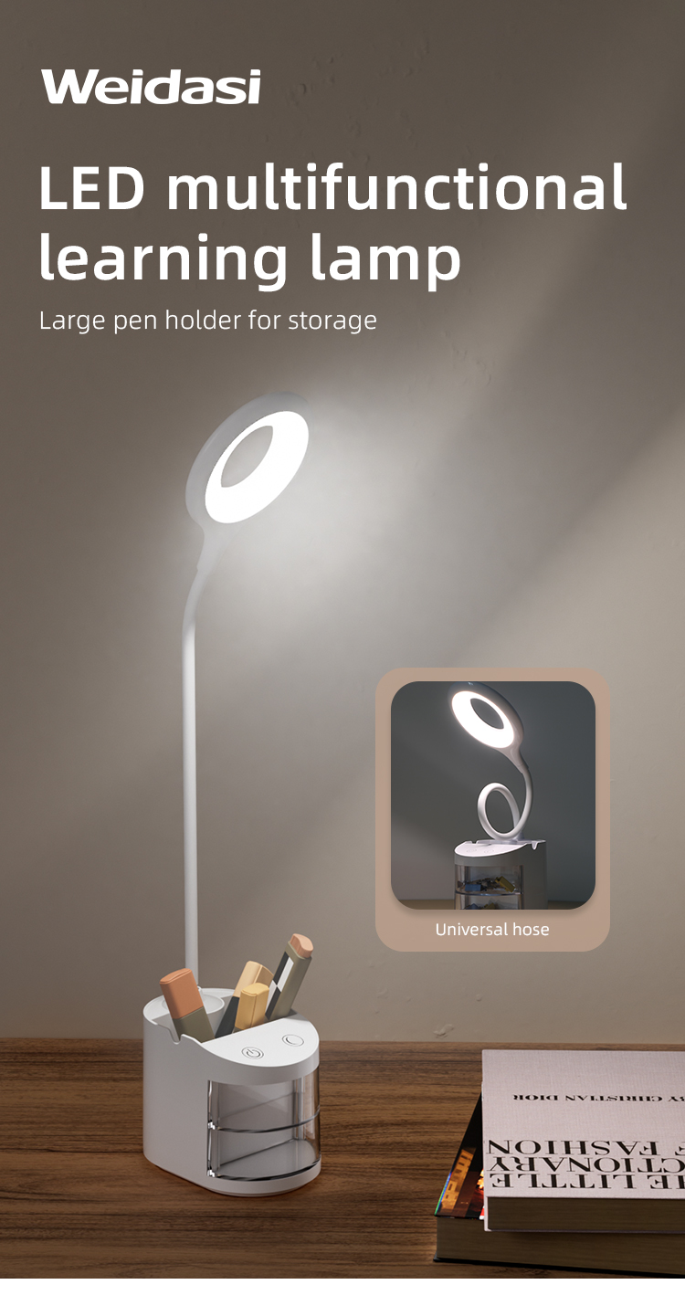 USB LED Study Desk Reading Lamp Multi-function Student Table Lamp with ...